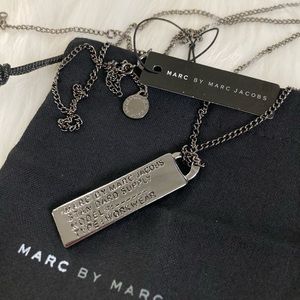 Marc By Marc Jacobs | Jewelry | Nwt Marc Jacobs Engraved Id Tag Long ...